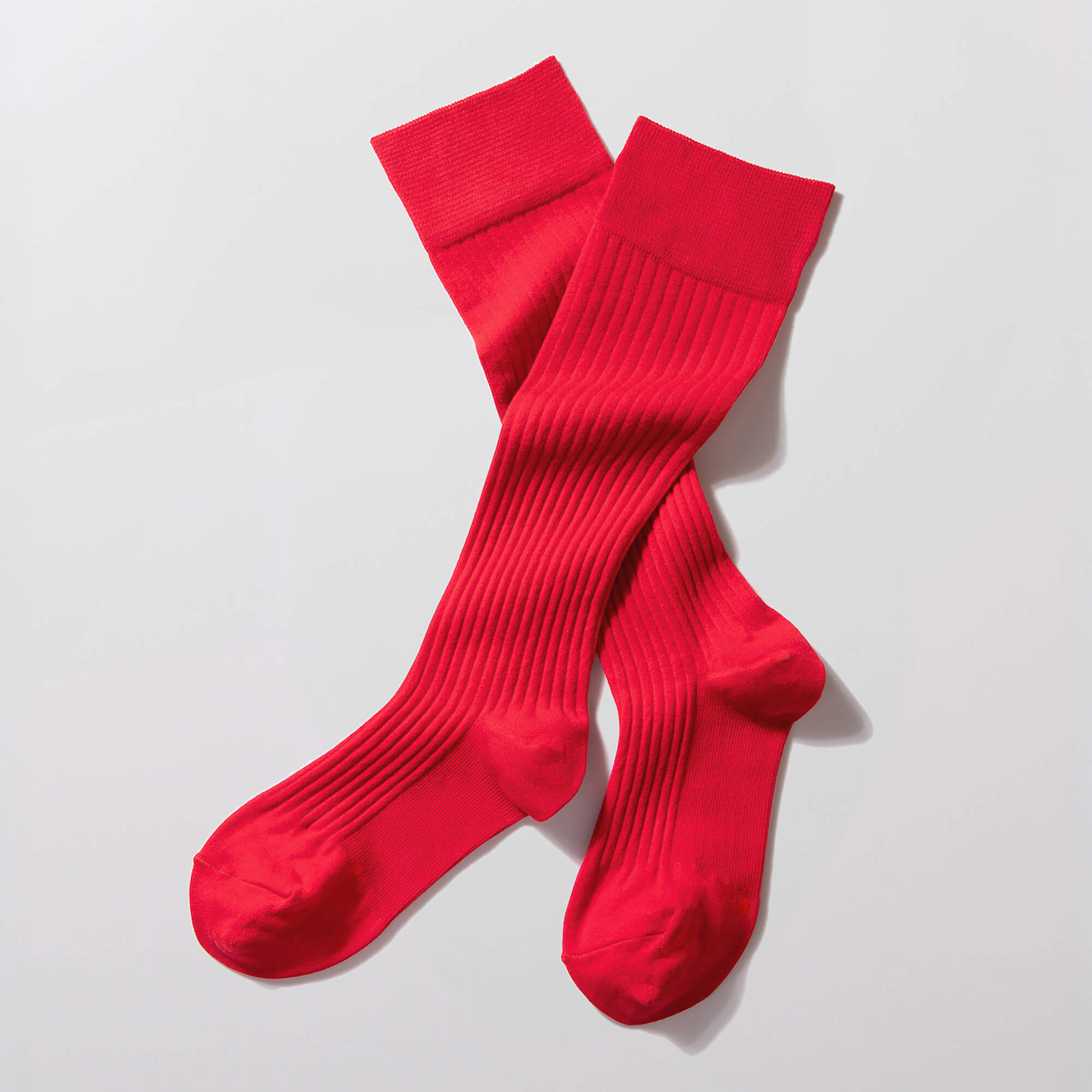 MAEÉ コンプレッションソックス（コットンリブタイプ）レッド